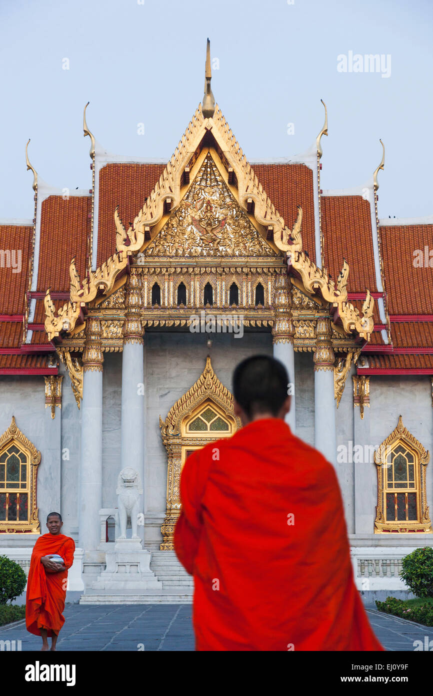 Thailand, Bangkok, Wat Benchamabophit aka The Marble Temple Stock Photo ...