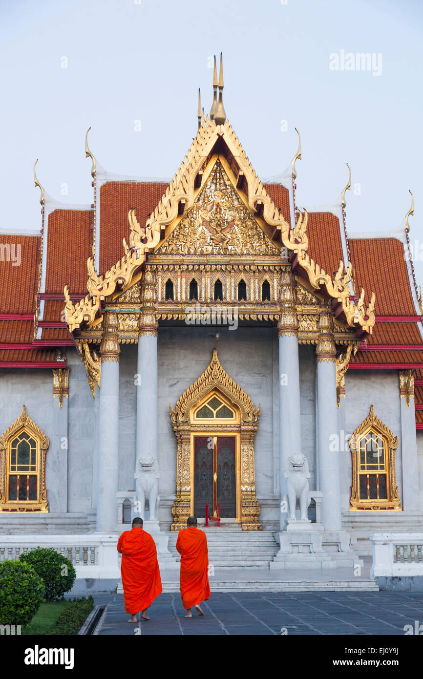 Thailand, Bangkok, Wat Benchamabophit aka The Marble Temple Stock Photo ...