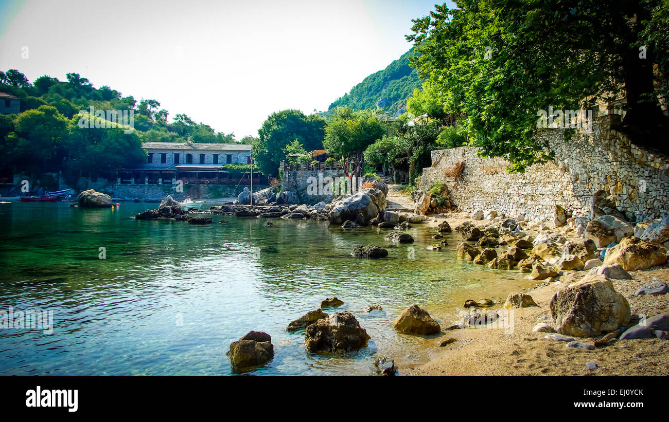 Damouchari, Pelion, Greece. Greek fishing village in Pilio Stock Photo ...