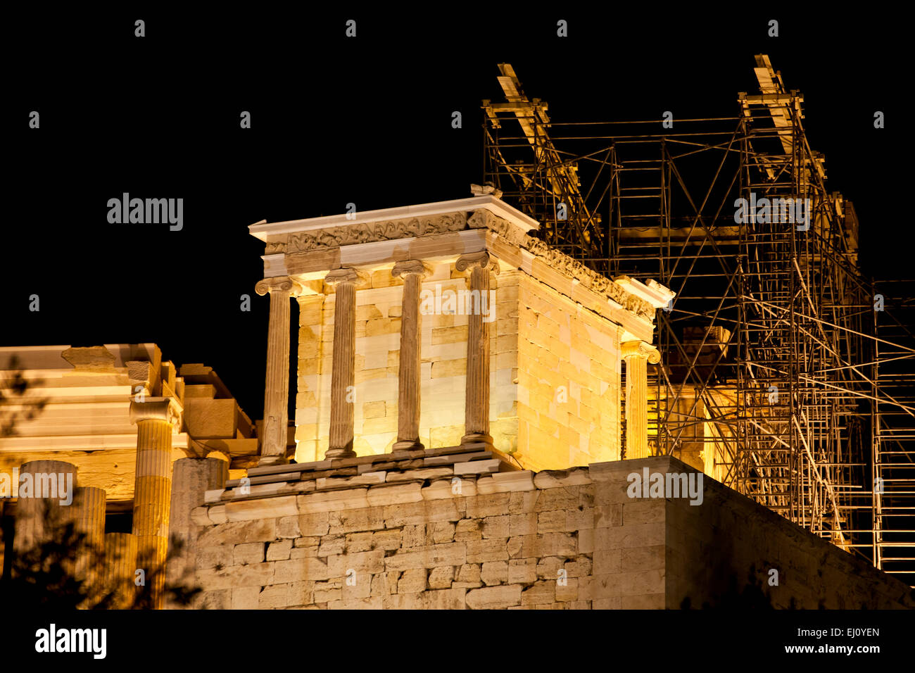 Temple of Athena Nike in the Acropolis in Athens, Greece Stock Photo ...