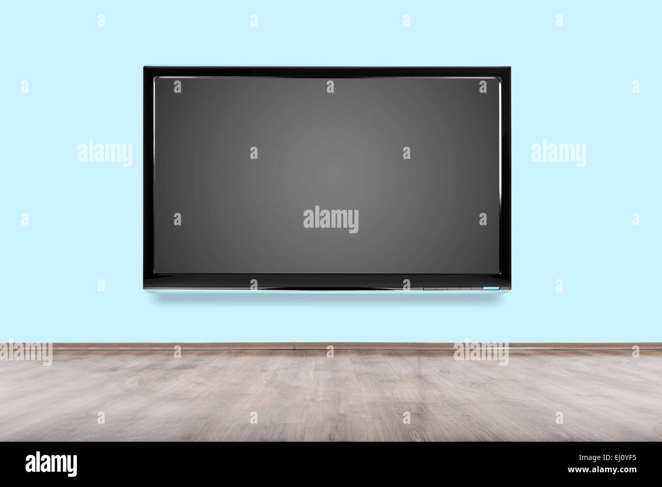 Empty room with HD TV Stock Photo - Alamy
