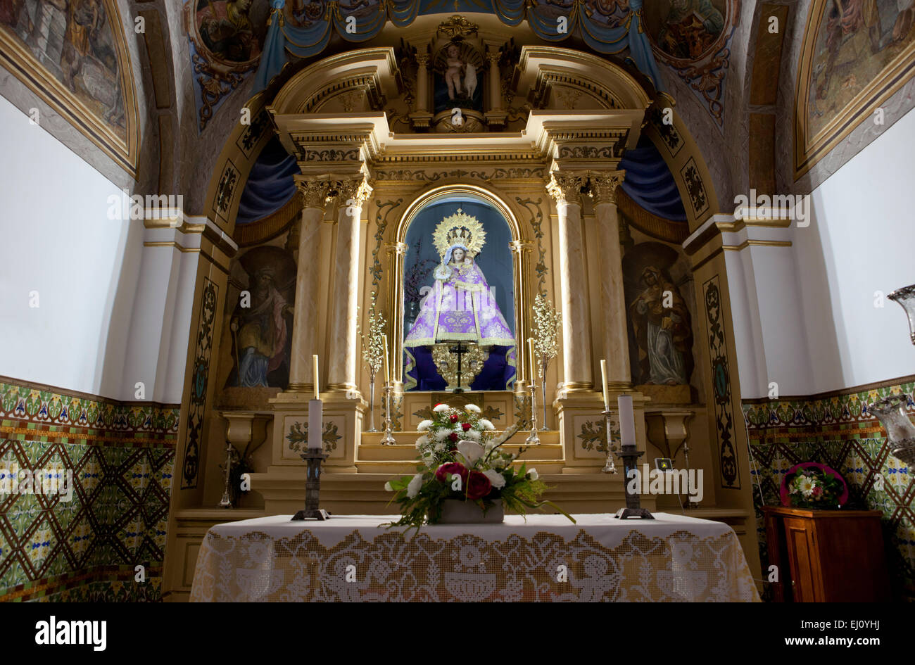 The Shrine of Our Lady of Castle, situated beside the Montanchez Castle ...