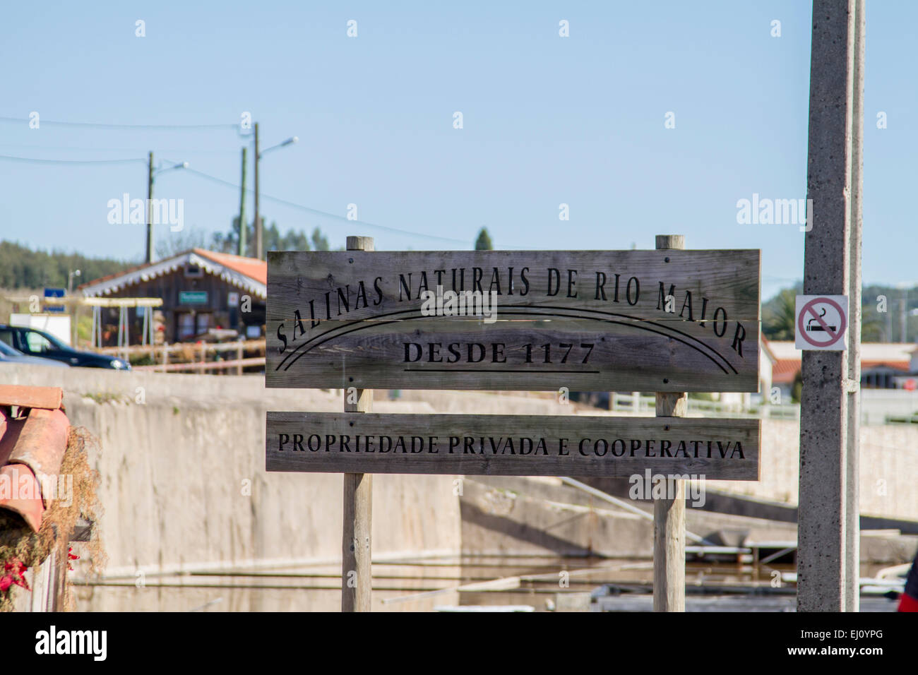 View of famous interior saline location of Rio Maior, Portugal Stock ...