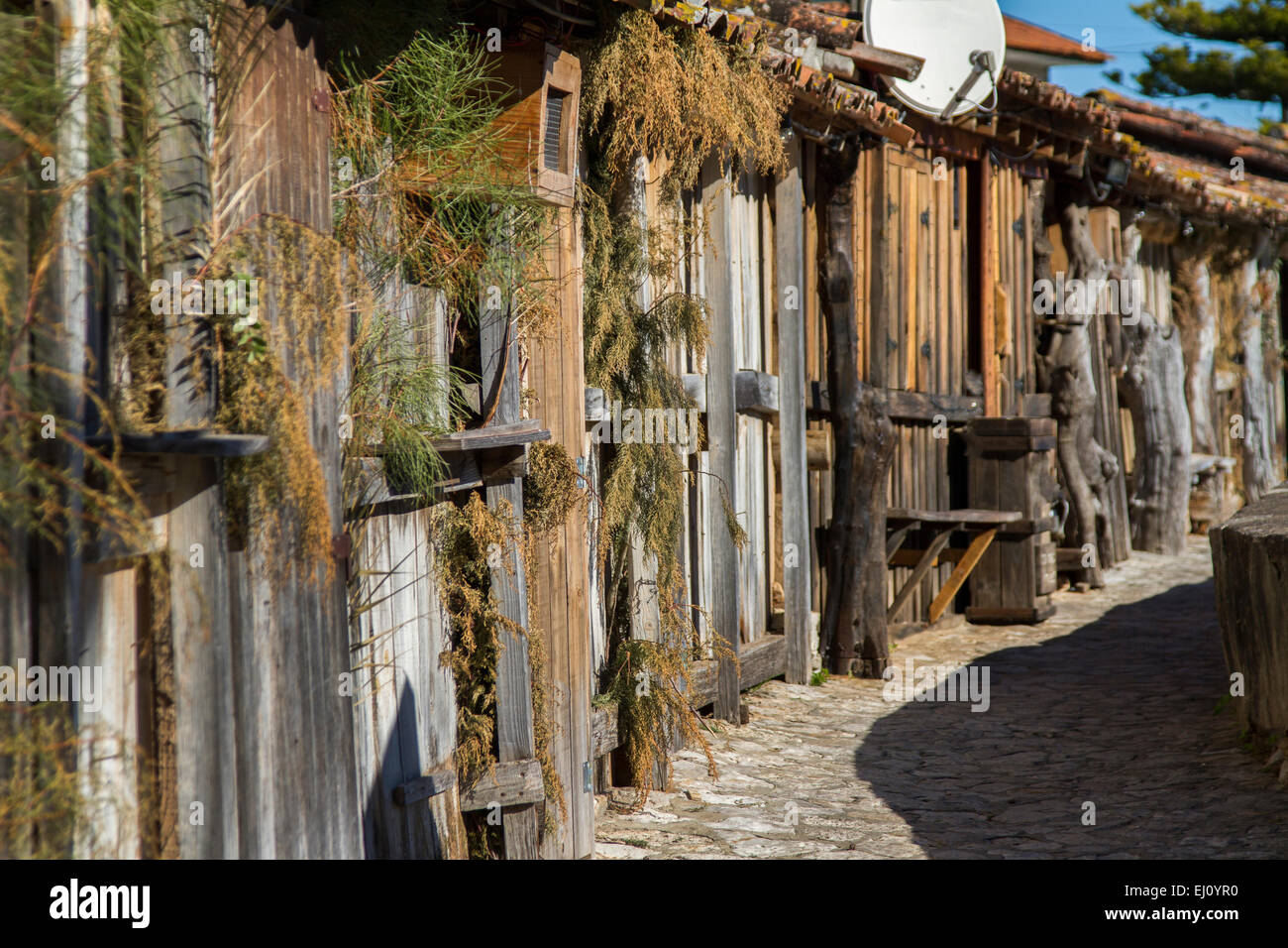 View of famous interior saline location of Rio Maior, Portugal Stock ...
