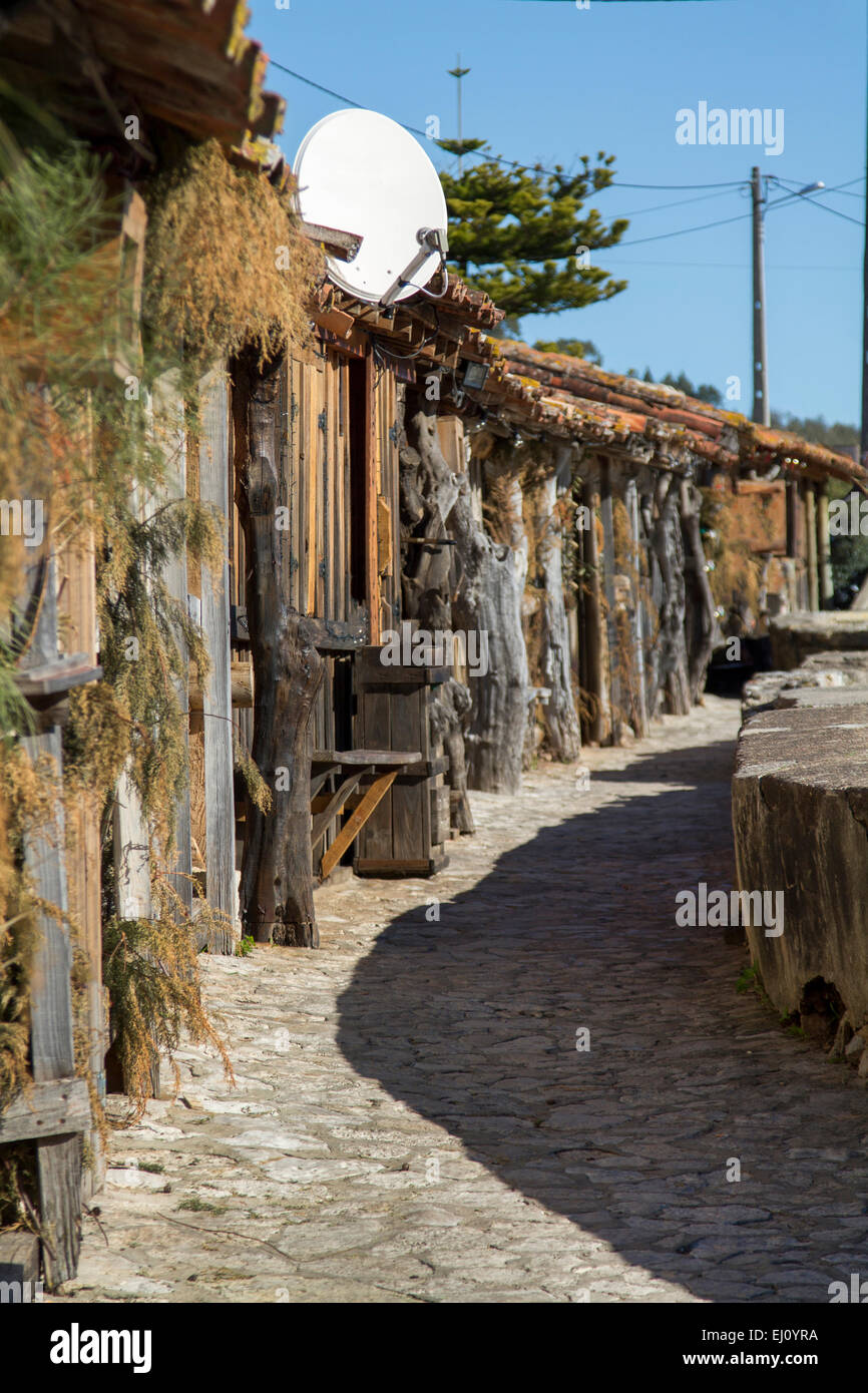 View of famous interior saline location of Rio Maior, Portugal Stock ...