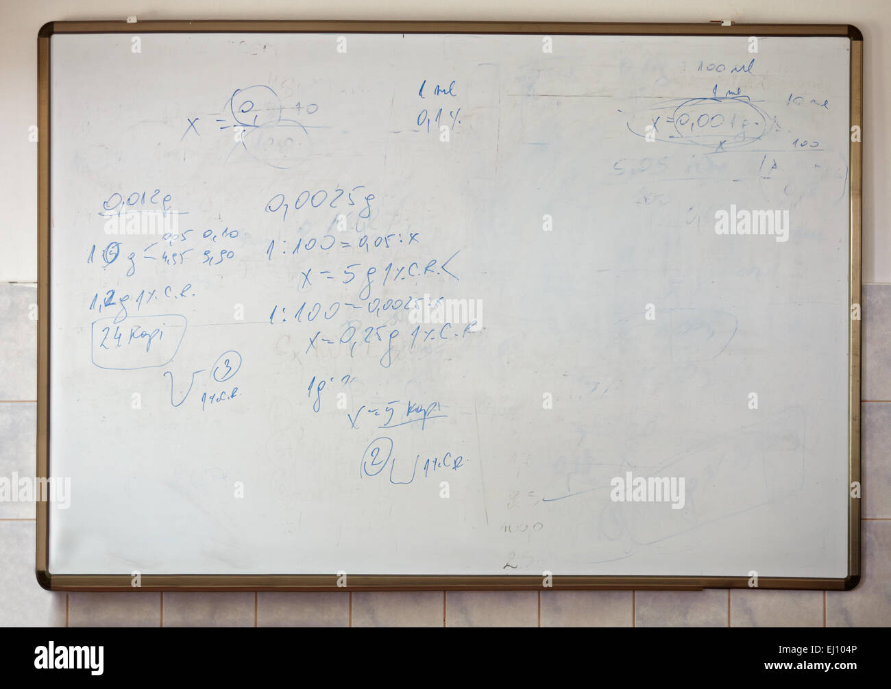 Illustration whiteboard math formula hi-res stock photography and ...