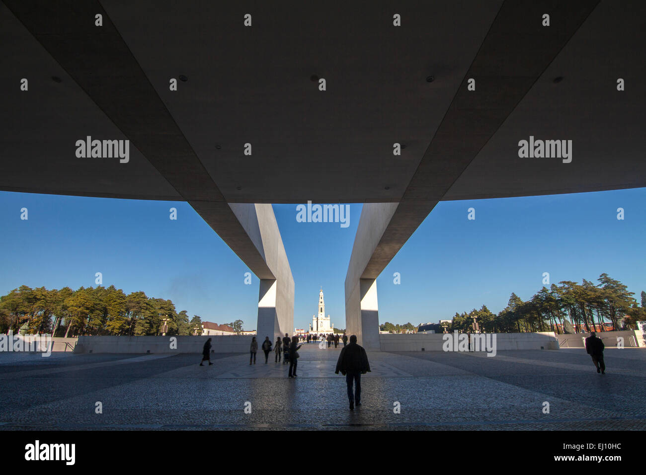 View of the famous holy plaza of Fatima, Portugal Stock Photo - Alamy