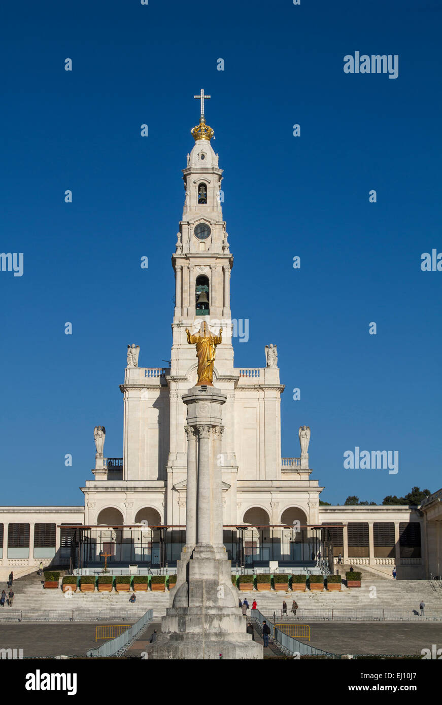 View of the famous holy plaza of Fatima, Portugal Stock Photo - Alamy