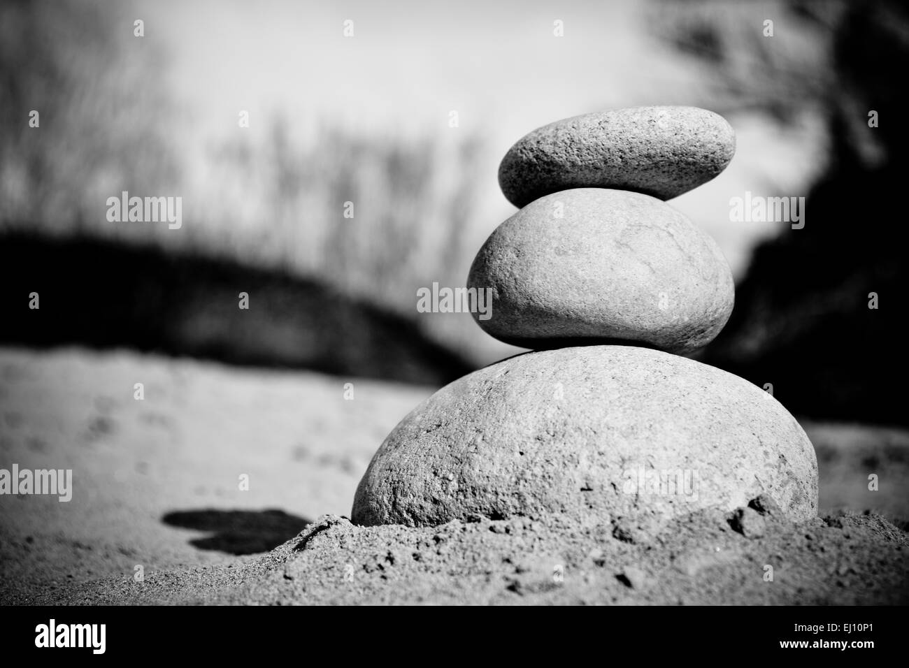 Stack of pebbles Stock Photo - Alamy
