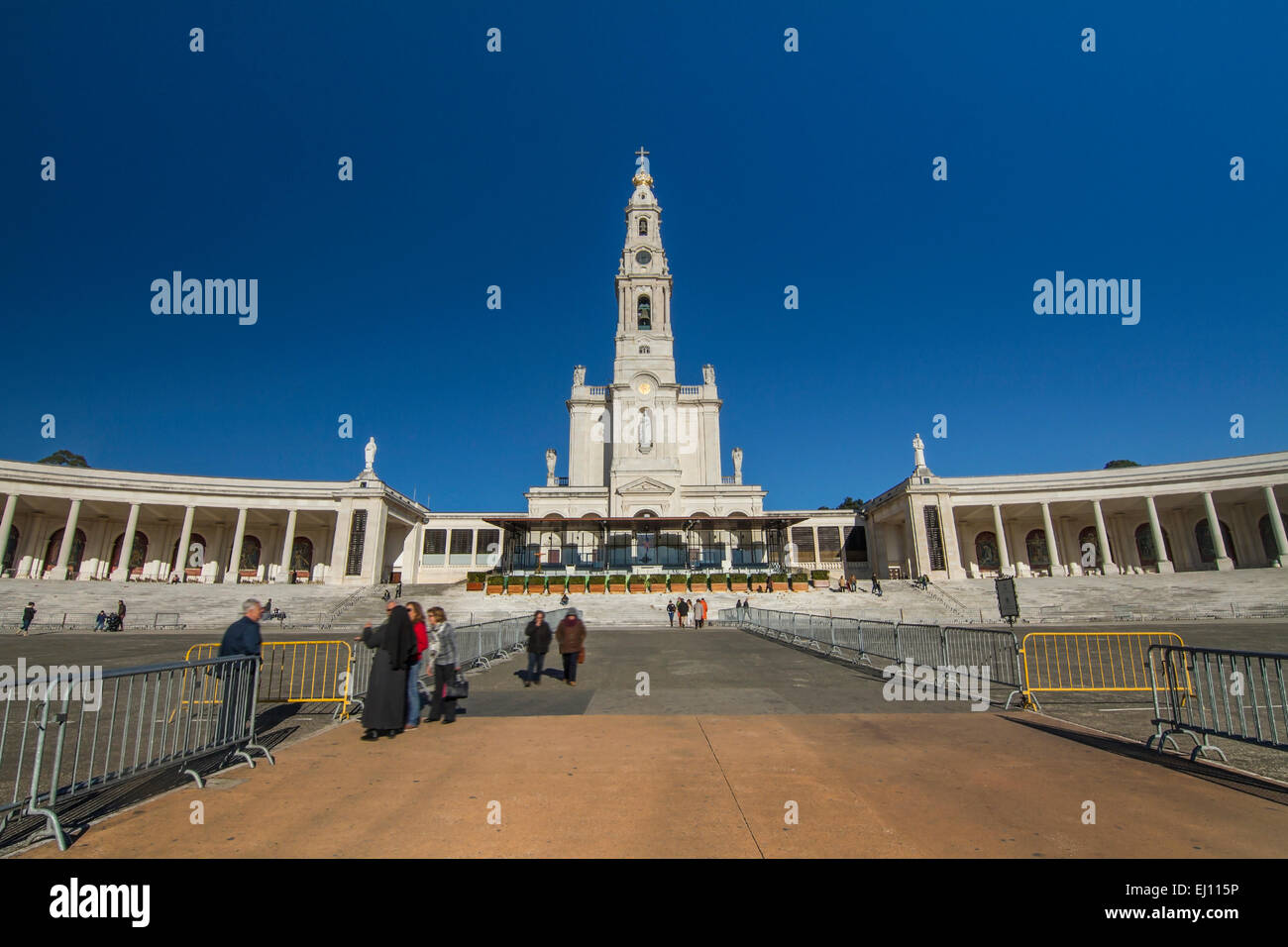 View of the famous holy plaza of Fatima, Portugal Stock Photo - Alamy