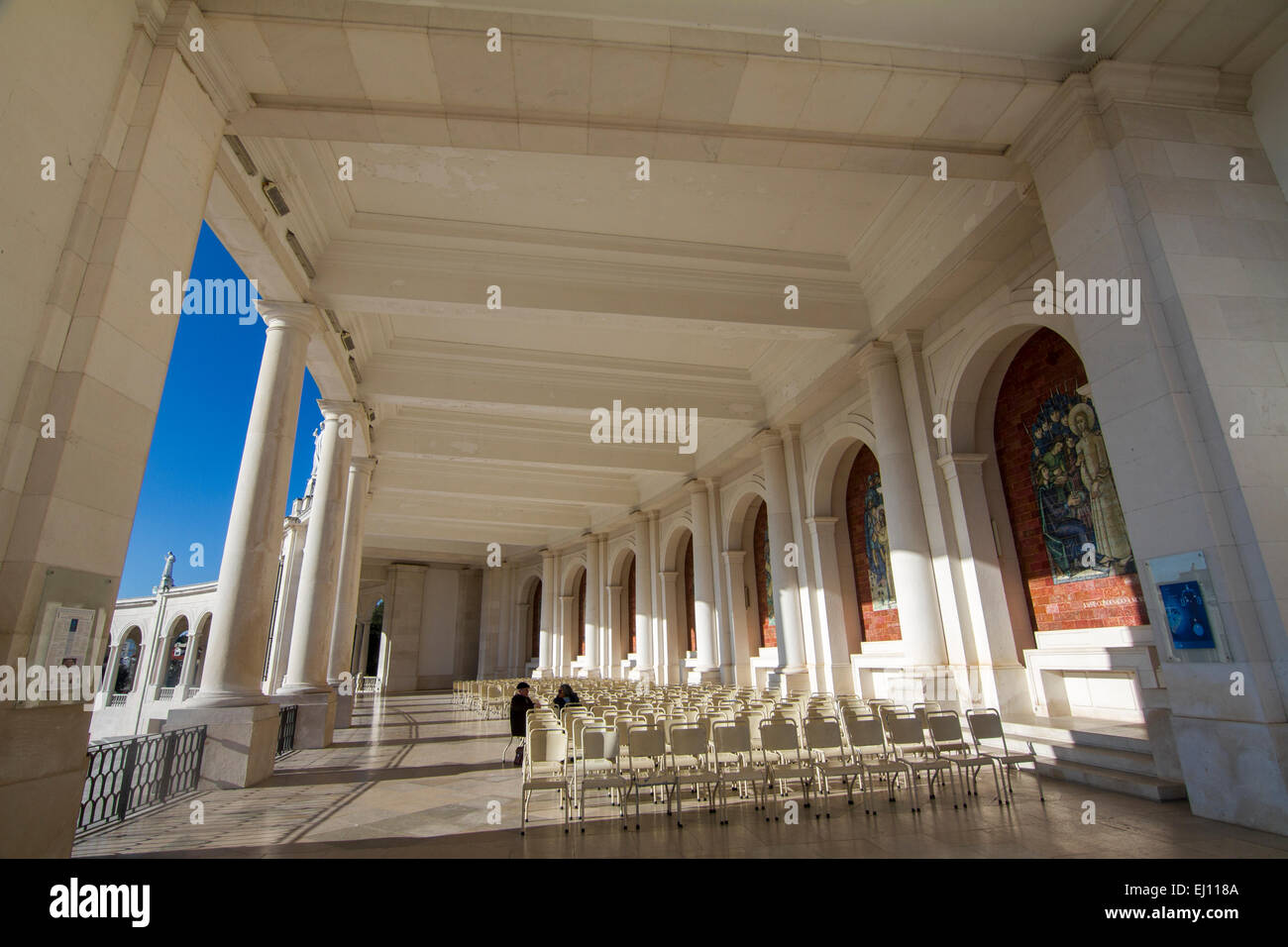 View of the famous holy plaza of Fatima, Portugal Stock Photo - Alamy