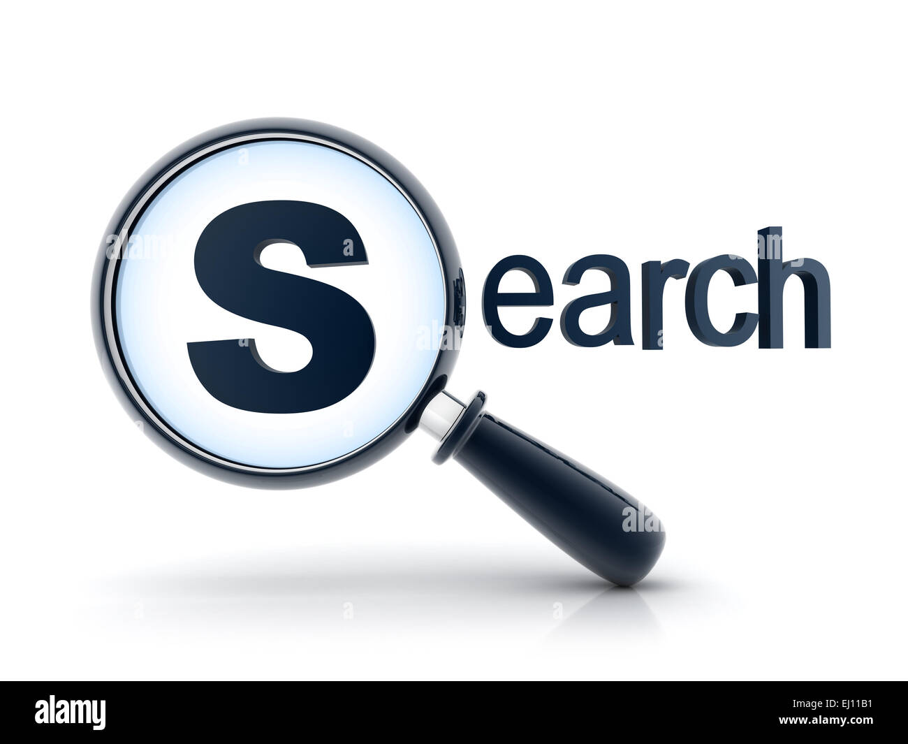 Lens of search is in the system (done in 3d Stock Photo - Alamy