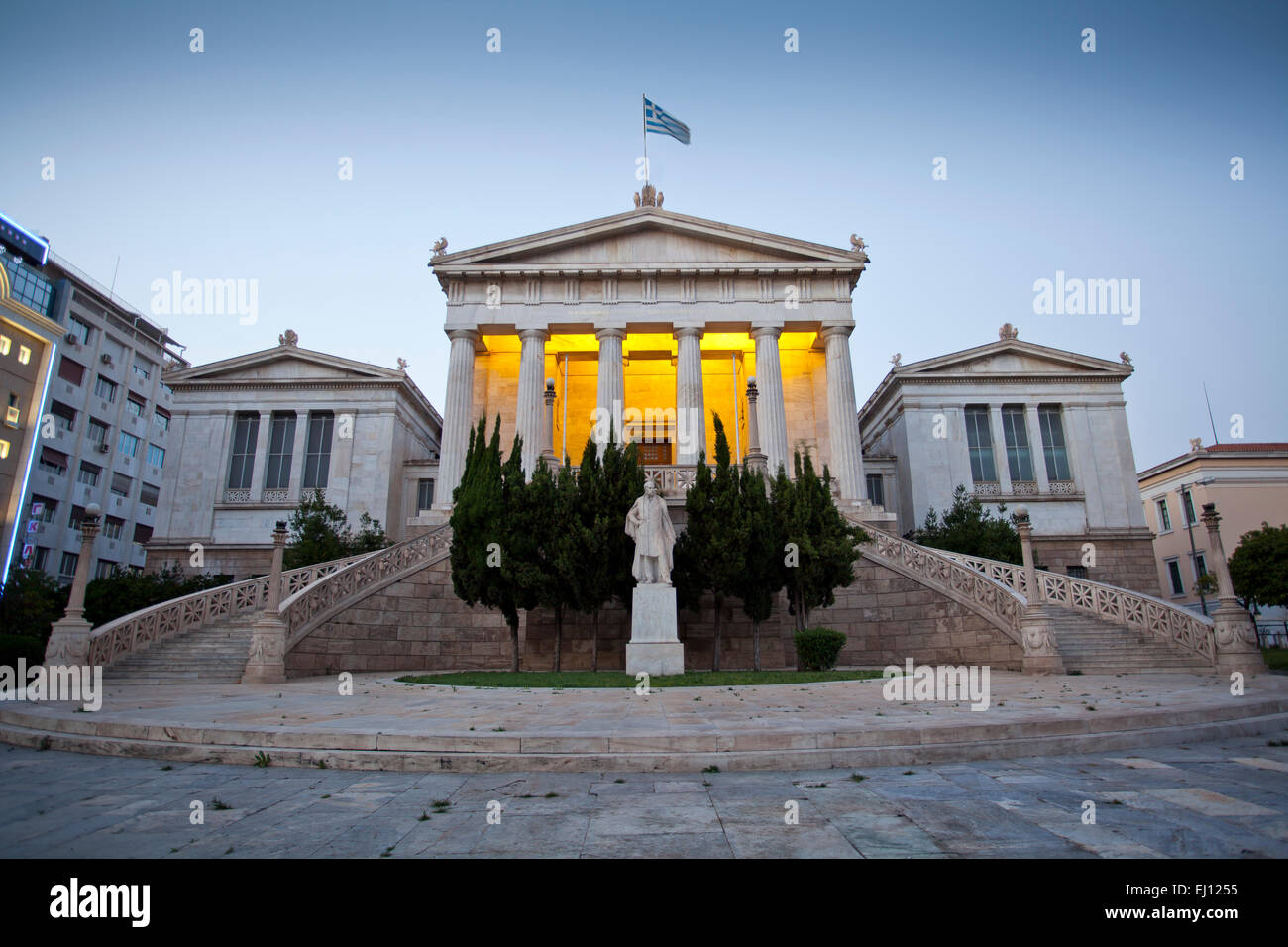 The National Library in the city of Athens, Greece Stock Photo - Alamy