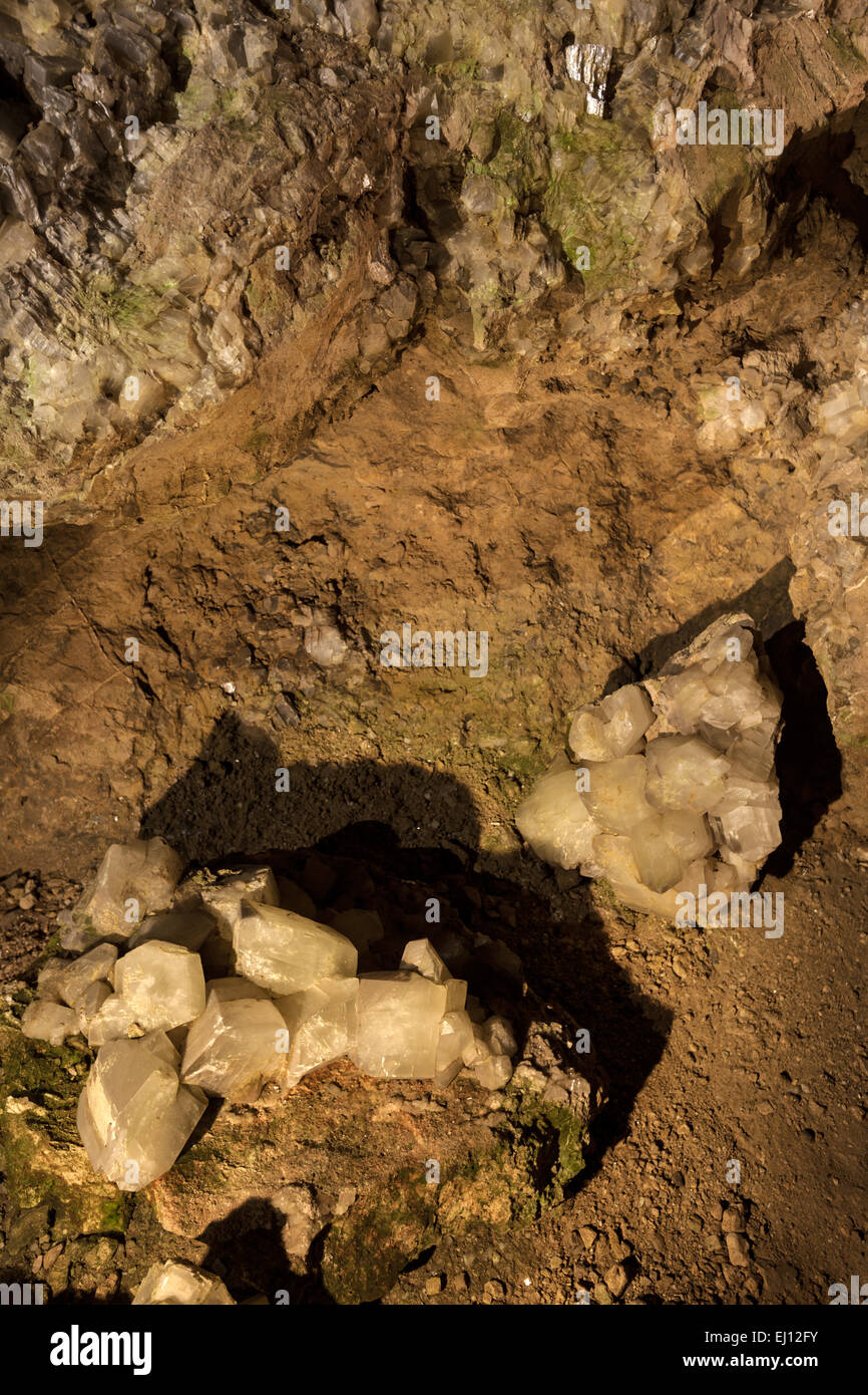 Kobelwald, crystal cave, Switzerland, Europe, canton St. Gallen, Rhine ...