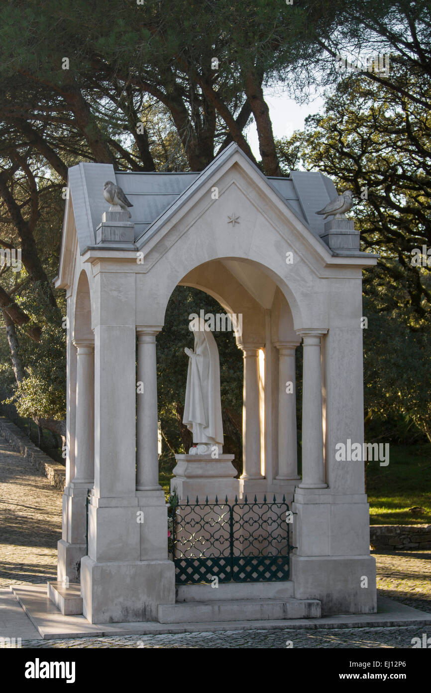 View of a Christian location of pray near Fatima, Portugal Stock Photo ...