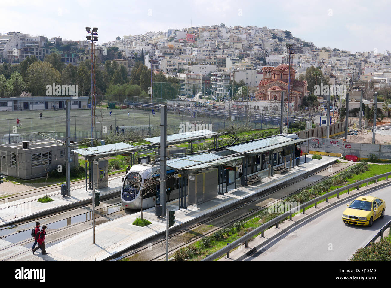 greece attica athens faliro the tram station of the peace and ...