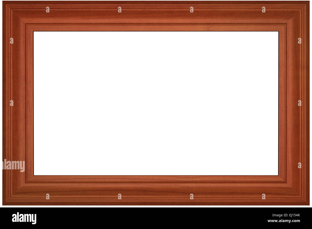 blank wooden frame isolated on white background Stock Photo - Alamy