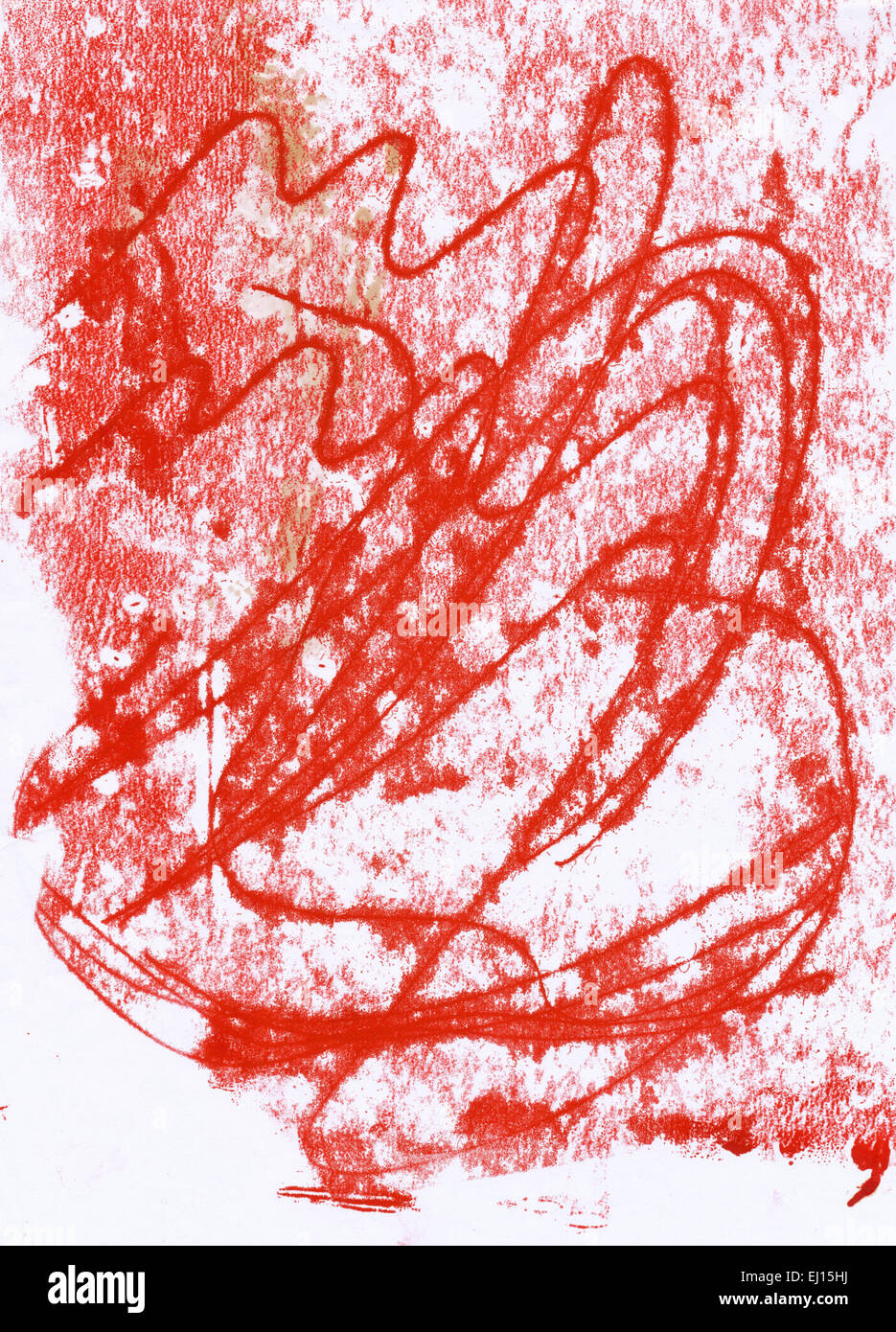 Hand made illustration - grungy. Red scratches Stock Photo - Alamy