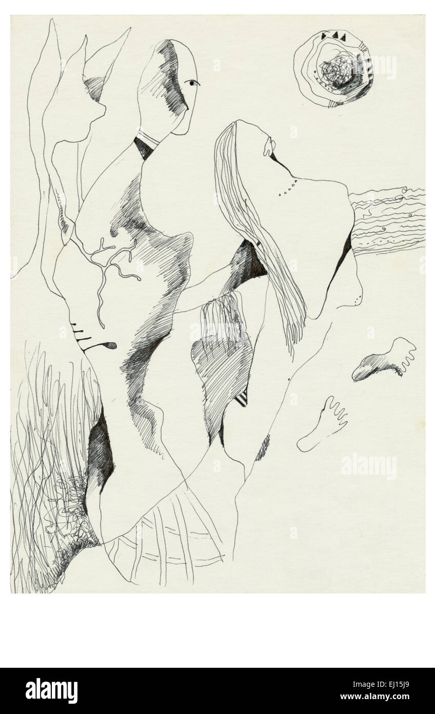 Hand made illustration - line art. Inspirated by surrealism ...