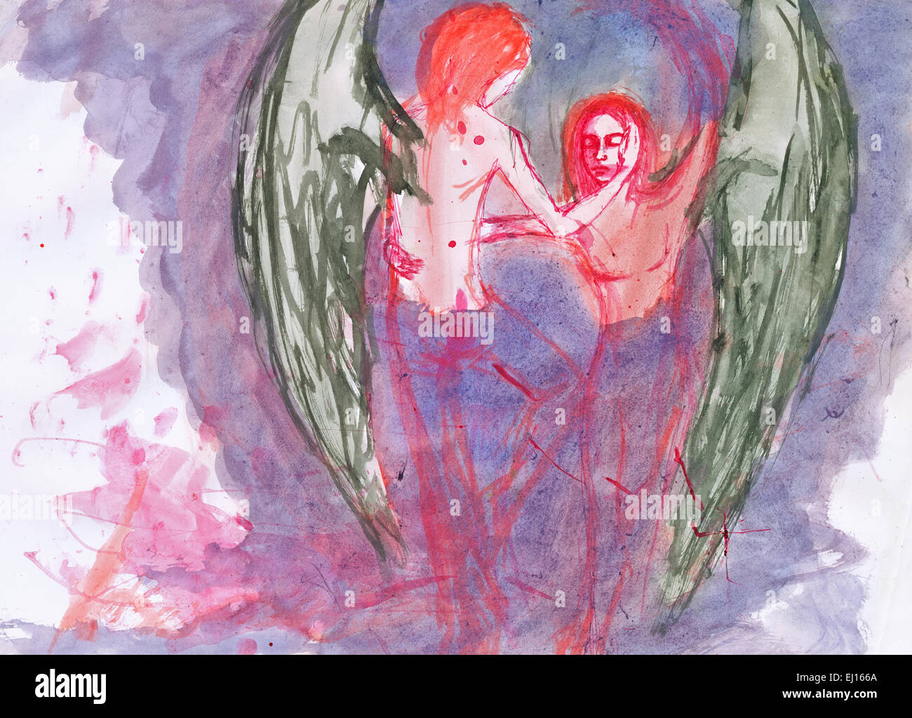 Drawing angel illustration craft hi-res stock photography and images ...