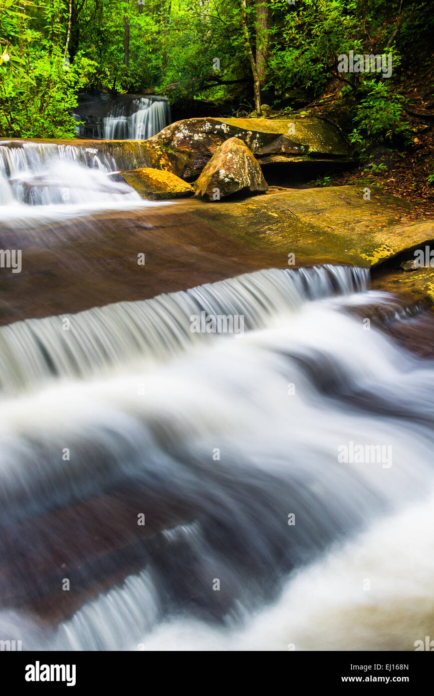 Waterfall and cascades on Carrick Creek, at Table Rock State Park ...