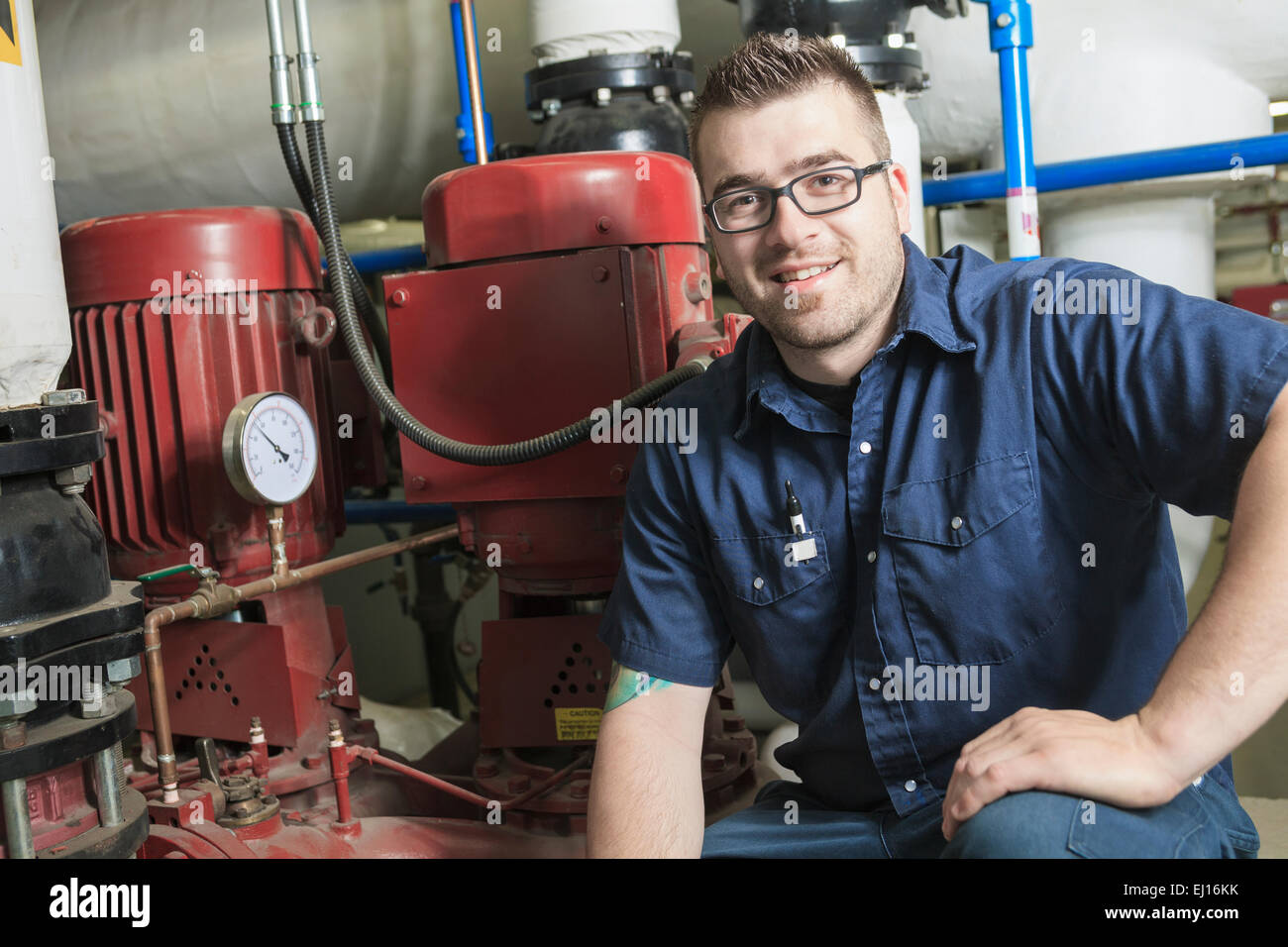 Boiler room men hi-res stock photography and images - Alamy