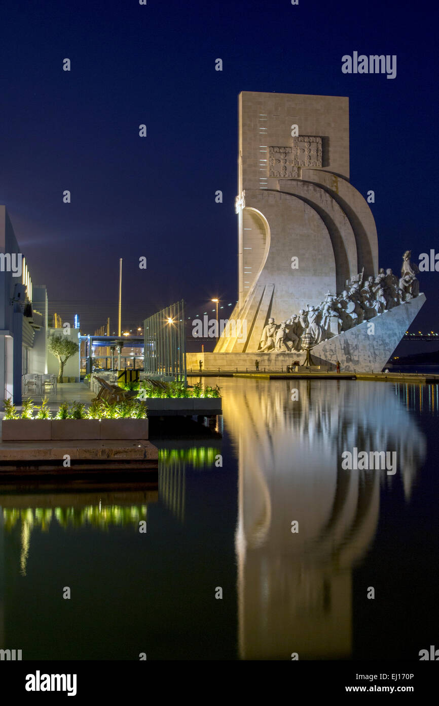 Beautiful view of the Discoveries monument, located in Lisbon, Portugal ...