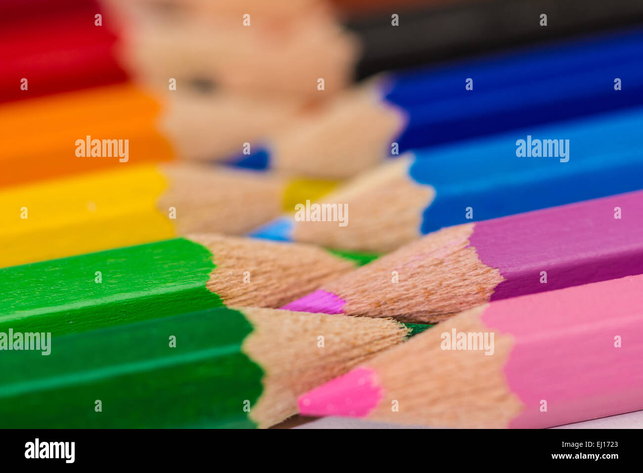 Set of color pencils Stock Photo - Alamy