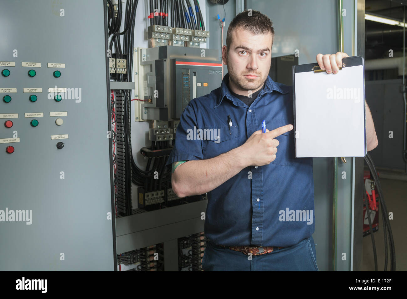 Portrait happy electrical engineer in hi-res stock photography and ...