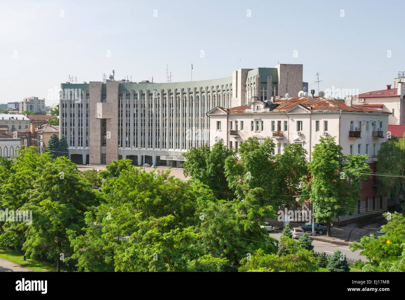 Dnipro cityscape with Town Council building, Ukraine Stock Photo - Alamy