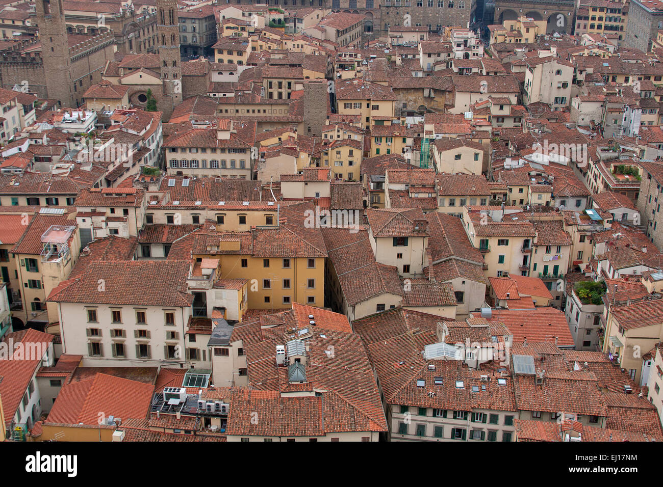 Florence roof tiles in Tuscany, Italy Stock Photo - Alamy