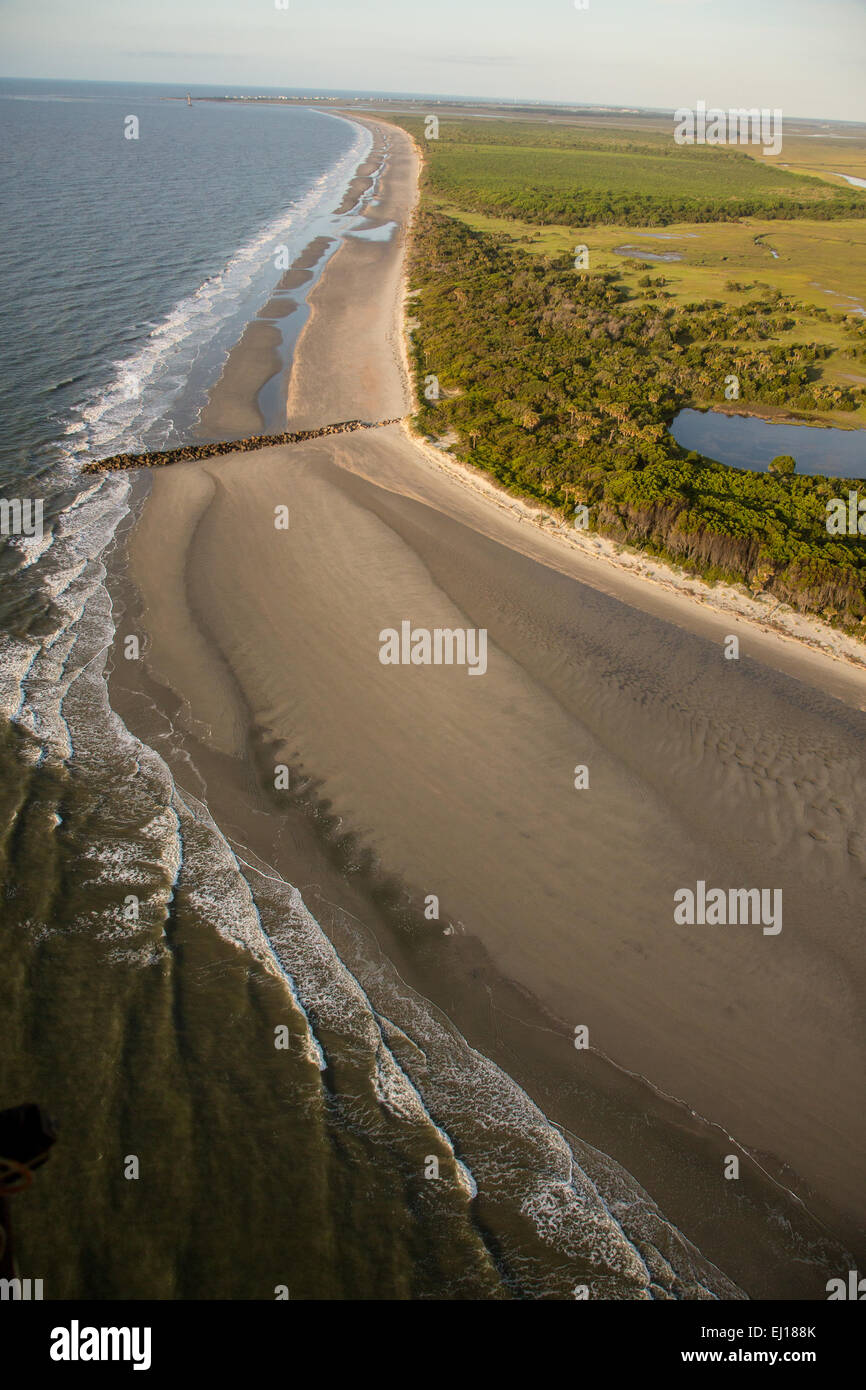 Aerial view of Morris Island in Charleston, SC Stock Photo - Alamy