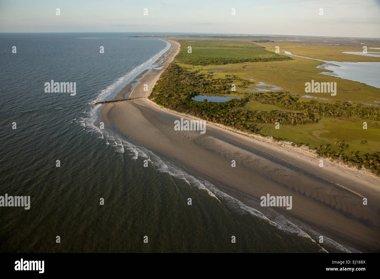 Aerial view of Morris Island in Charleston, SC Stock Photo - Alamy