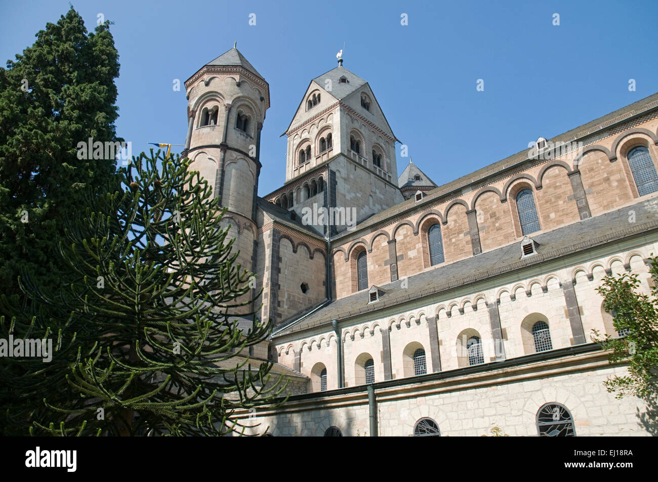 The abbey church of the Benedectine monastery of Maria Laach, Germany ...