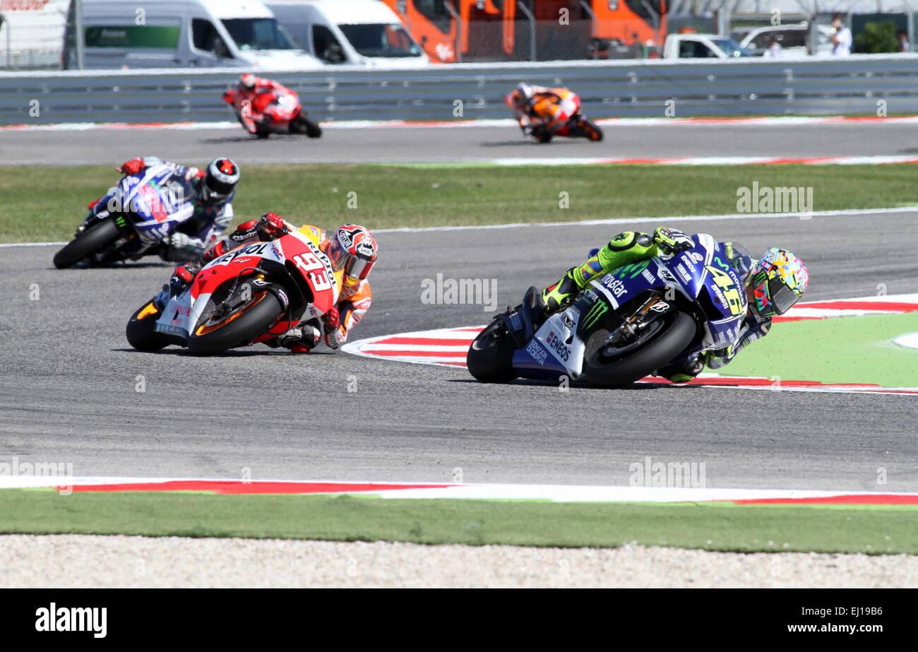 2014 San Marino MotoGP held at the Misano circuit Featuring: Valentino ...