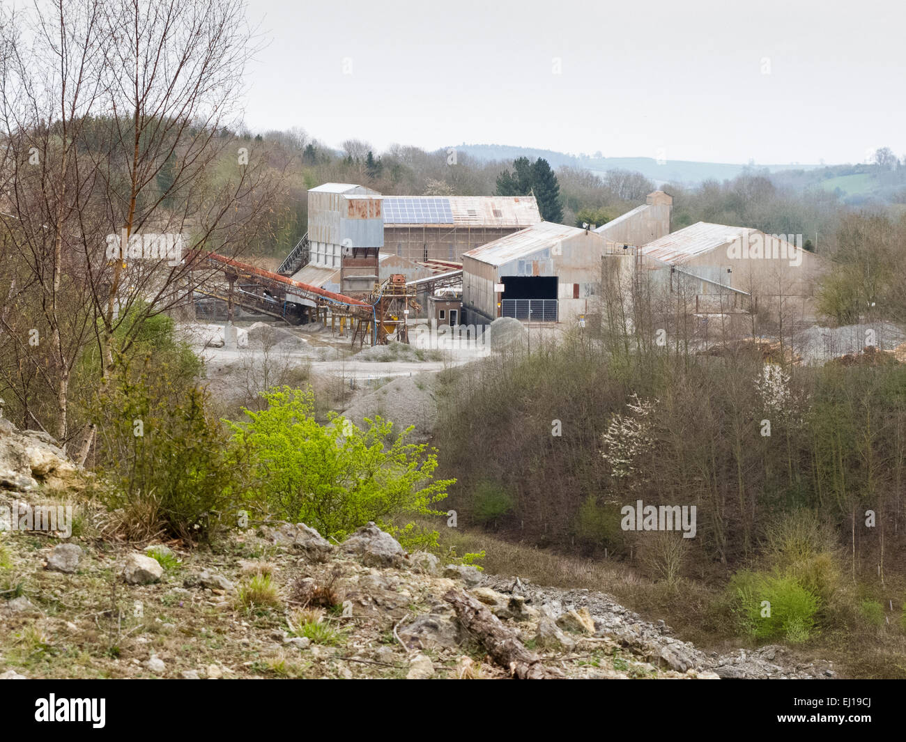 Industry in a quarry in rural Shropshire Stock Photo - Alamy