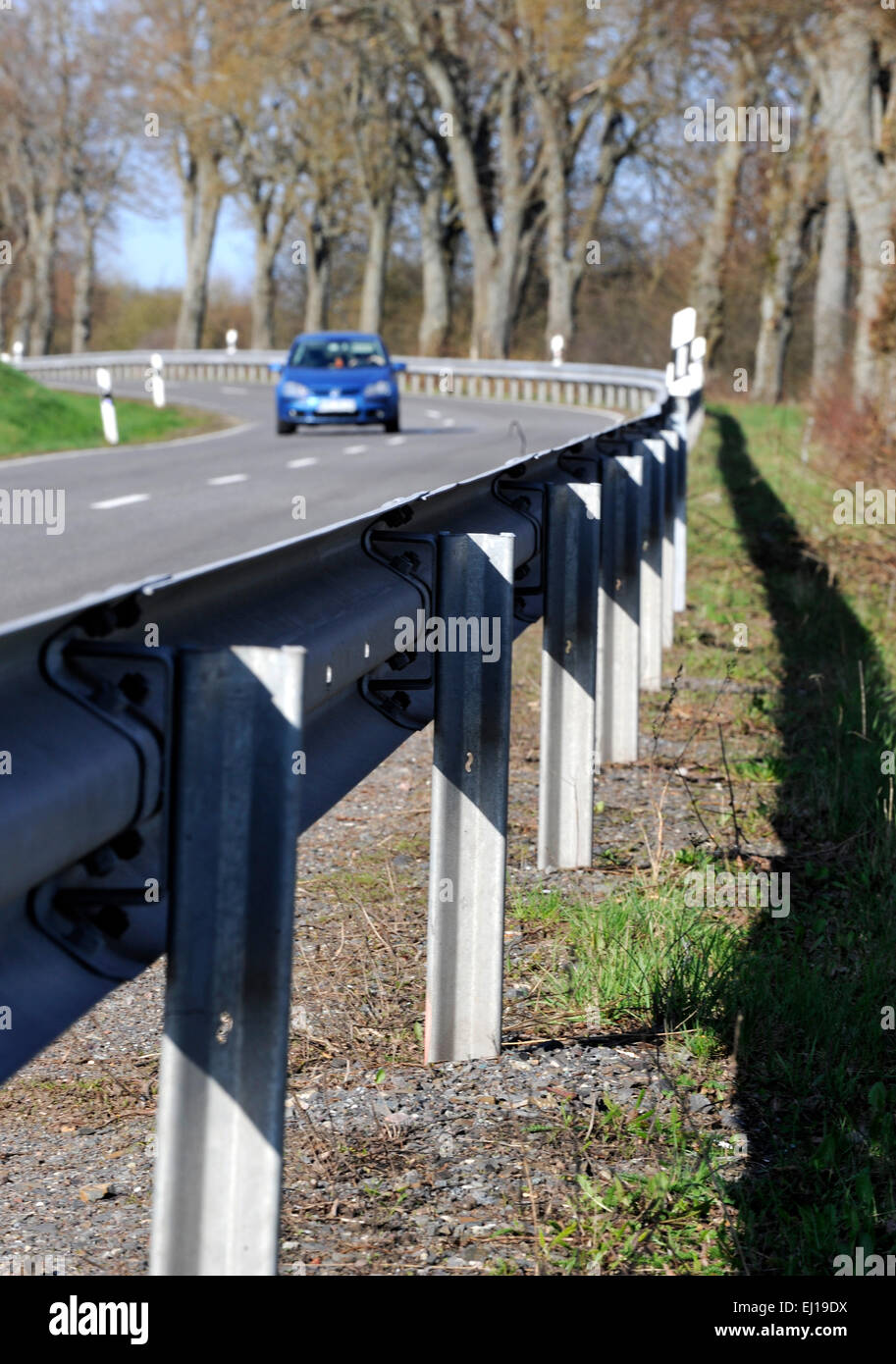 Steel crash barrier hi-res stock photography and images - Alamy