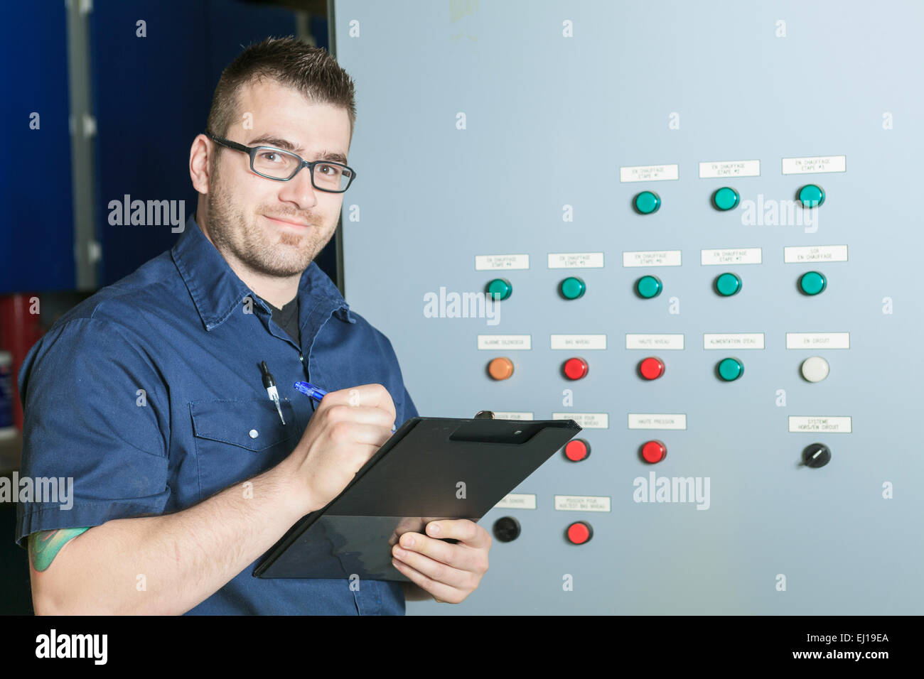 Portrait happy electrical engineer in hi-res stock photography and ...