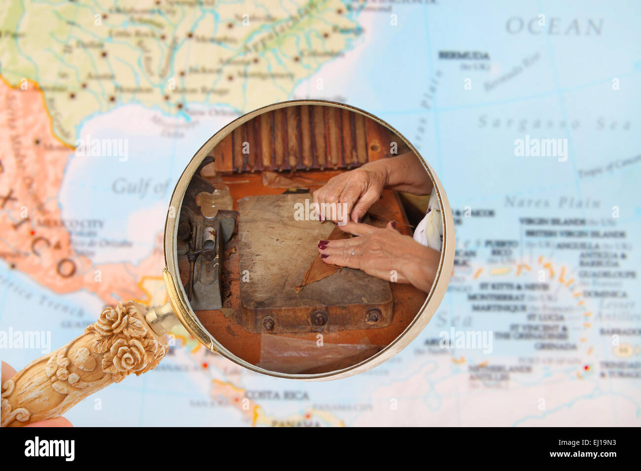 Map of the caribbean hi-res stock photography and images - Alamy