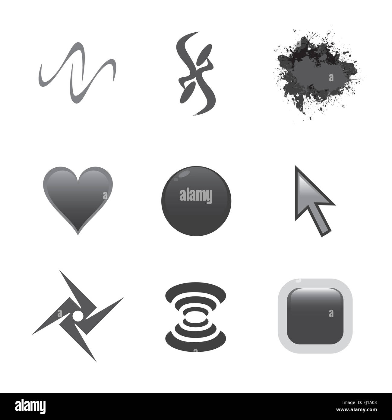 Creative icons black white hi-res stock photography and images - Alamy