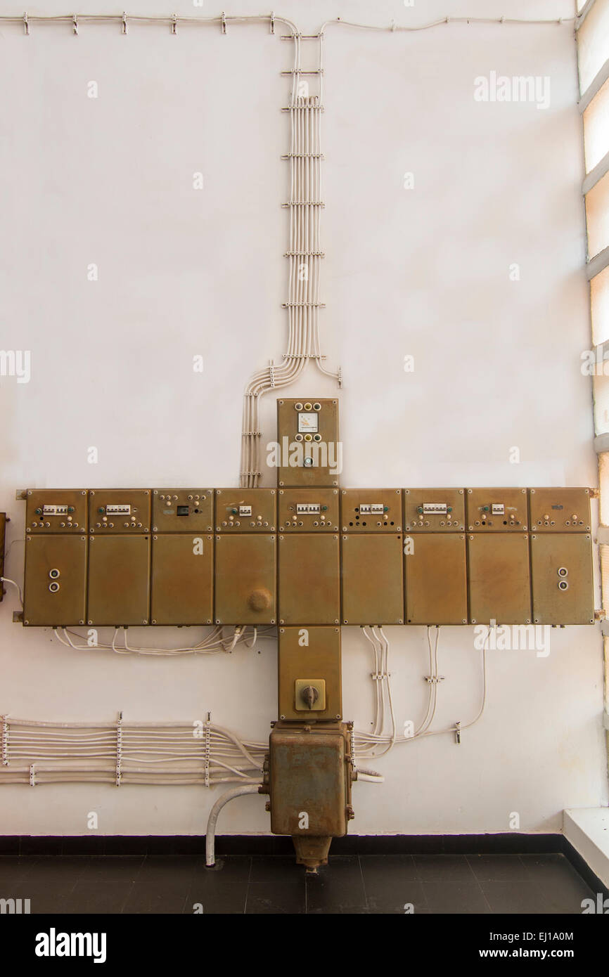 Row of electric boxes hi-res stock photography and images - Alamy