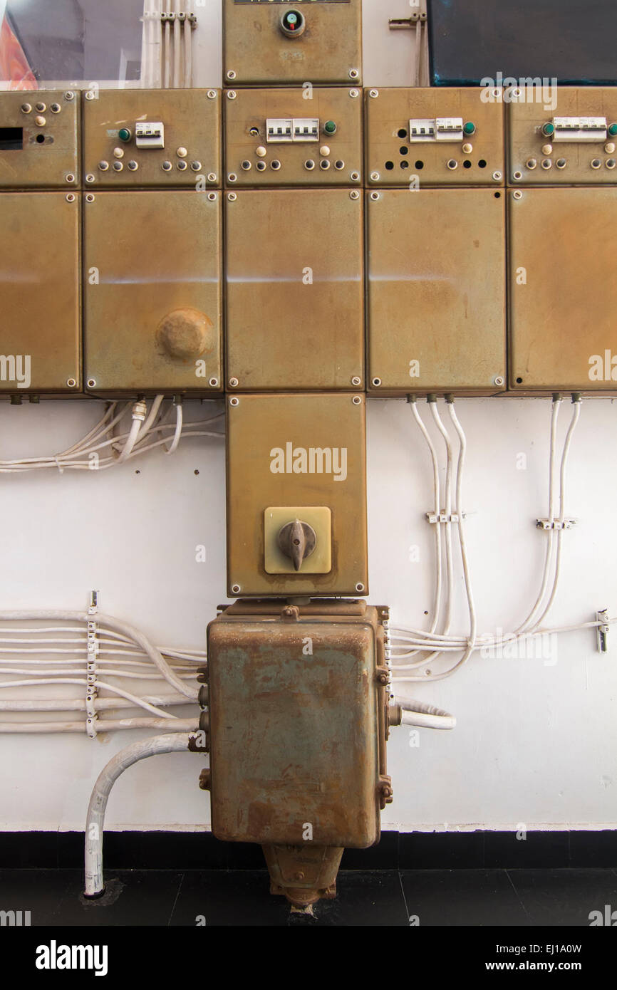 Row of electric boxes hi-res stock photography and images - Alamy