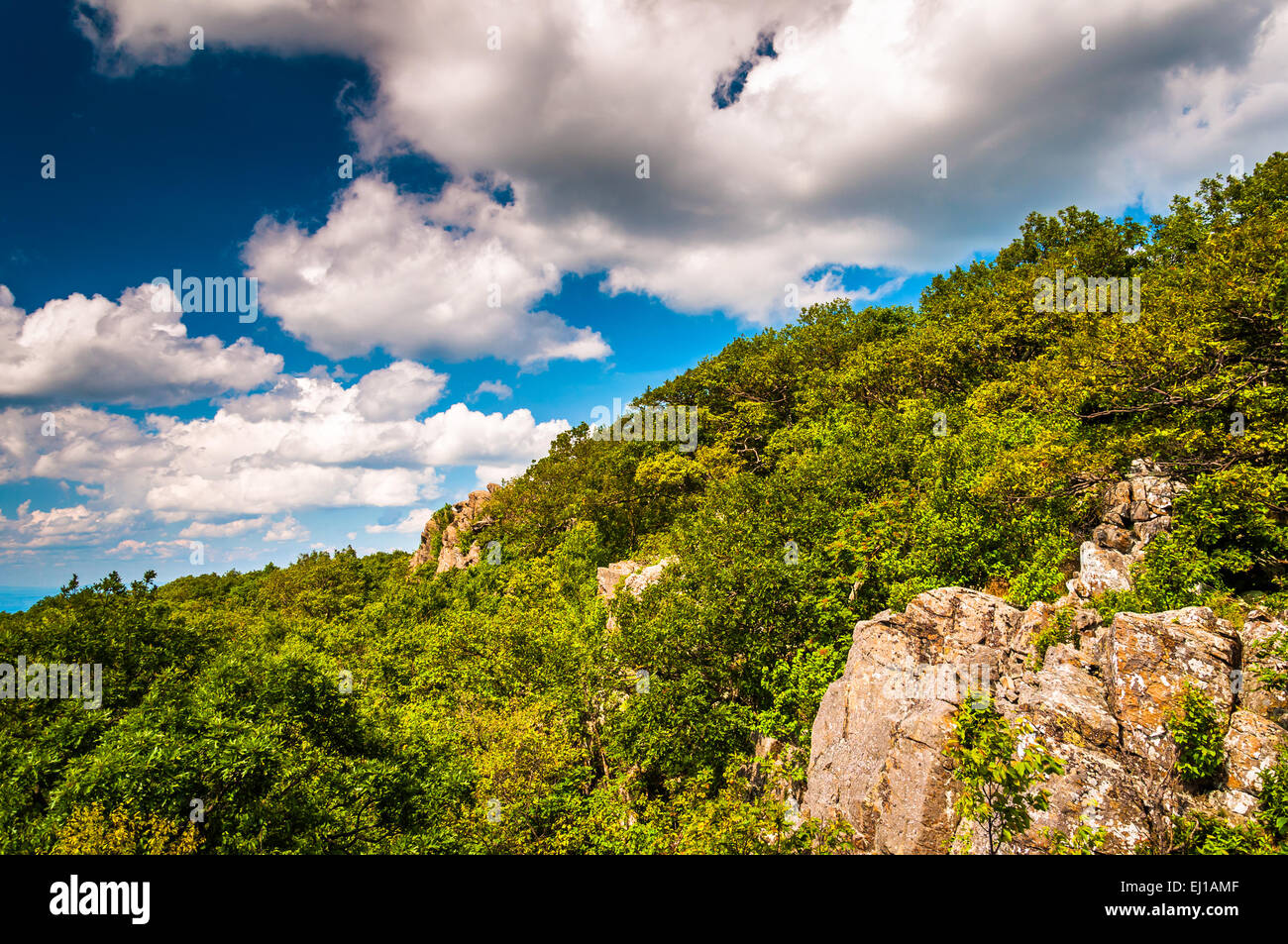 Cliffs on North Marshall, Shenandoah National Park, Virginia Stock ...