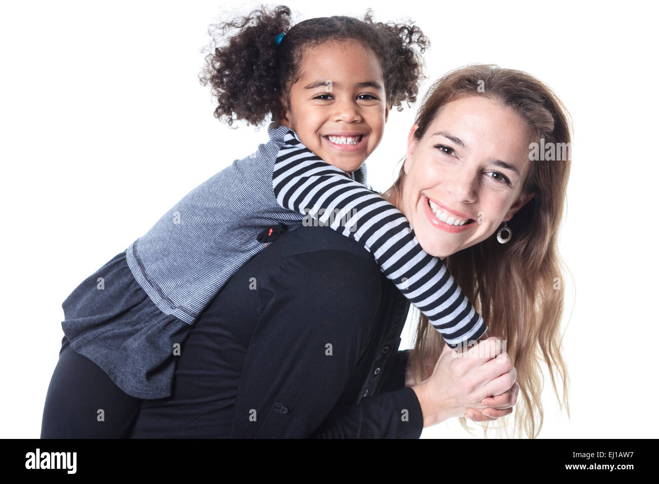 Happy family portrait on white ba hi-res stock photography and images ...