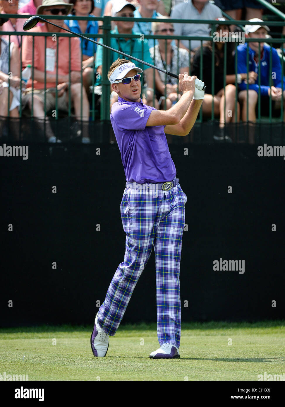 Orlando, FL, USA. 19th Mar, 2015. Ian Poulter of England on the 1st tee ...