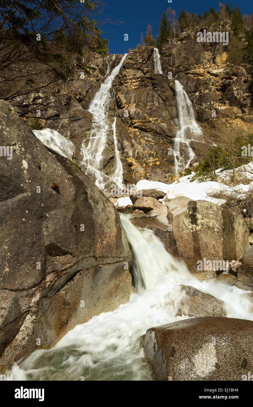 Waterfall Nardis, Trentino Stock Photo - Alamy