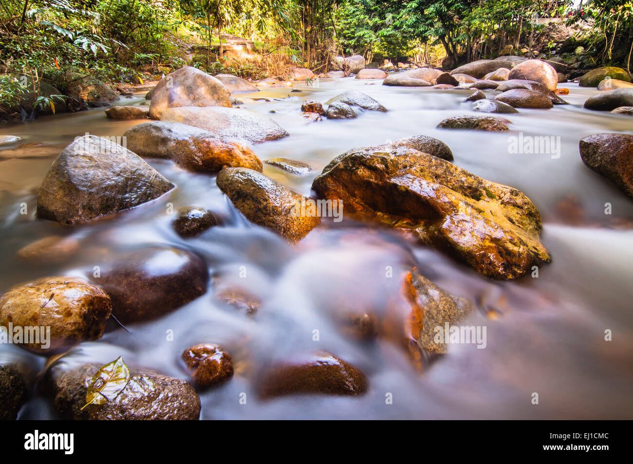 river flow and stone Stock Photo - Alamy