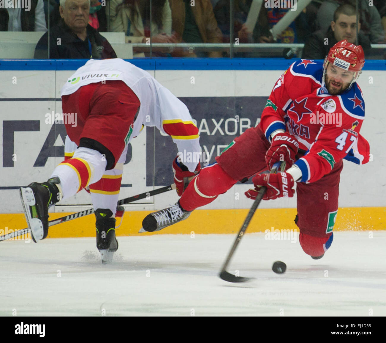 Moscow, Russia. 19th Mar, 2015. Alexander Radulov#47 of the CSKA ...