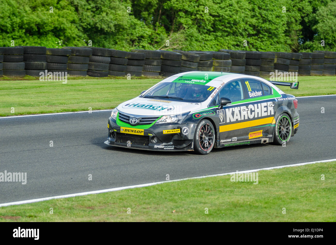 Toyota competes in 2014 BTCC championship at Oulton Park race circuit ...