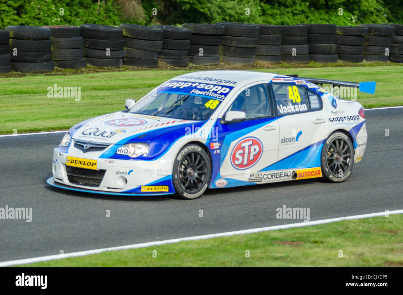 Vauxhall competes in 2014 BTCC championship at Oulton Park race circuit ...